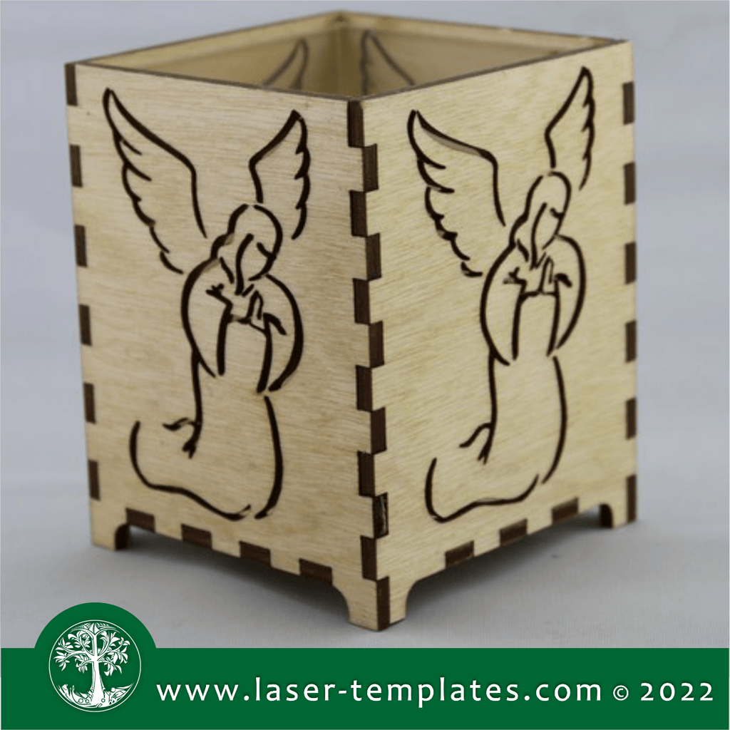 Angel Tealight Candle Holder – Laser Ready Templates