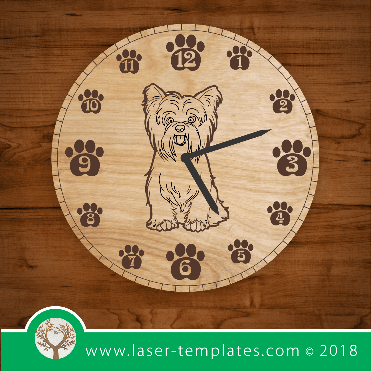 Laser Cut Animal Clock 1 Template. Shop designs online – Laser Ready ...