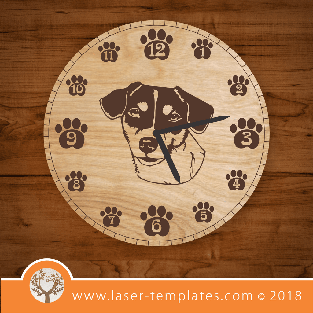 Laser Cut Animal Clock 1 Template. Shop designs online – Laser Ready ...