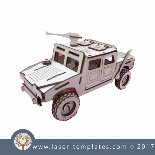 Army truck 3d model laser cut template. Online patterns, download ...