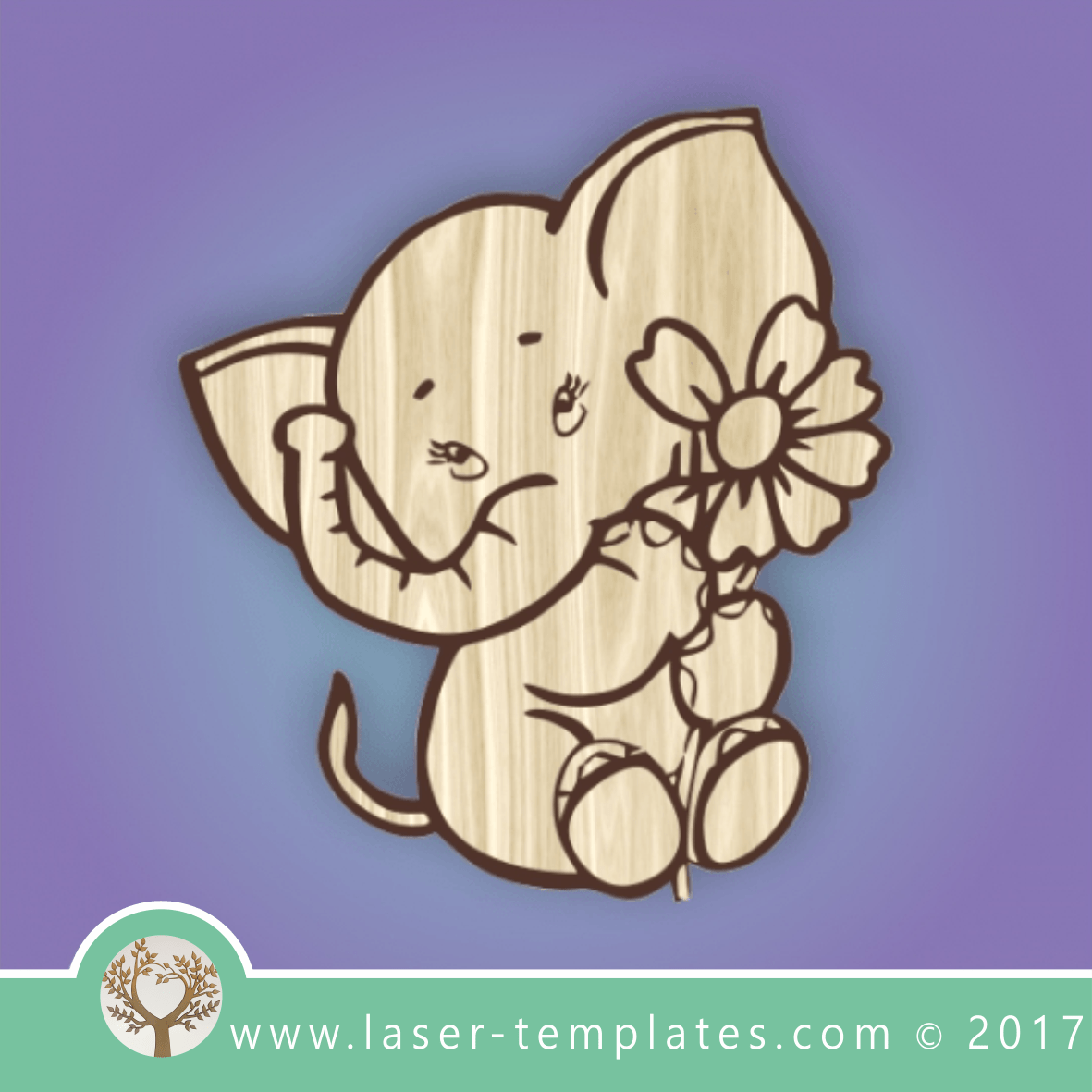 Baby elephant template, online design store for laser cut patterns ...