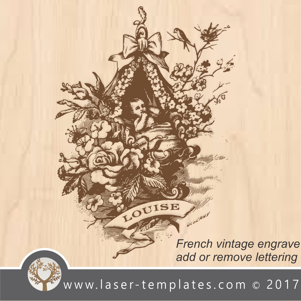 French hand drawn template, vector design. Online store. – Laser Ready ...
