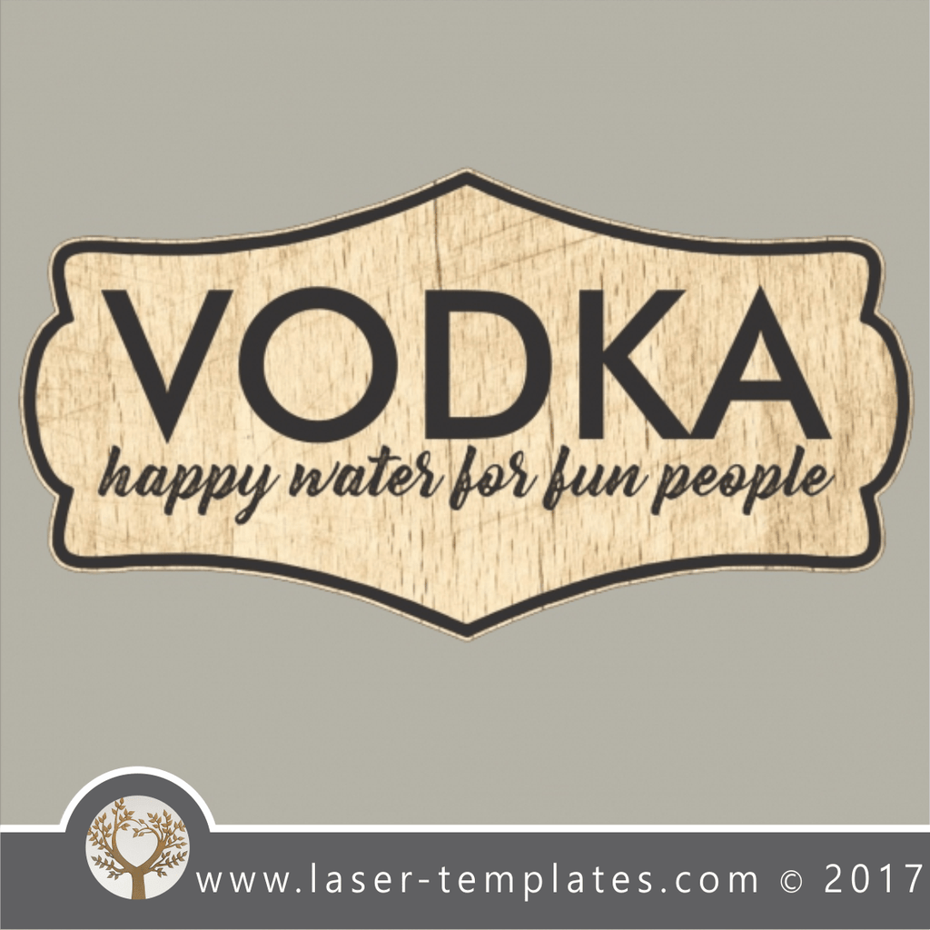 Vodka bar funny sign template, online vector design store for laser cut ...