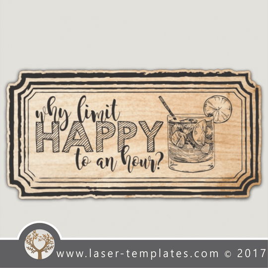 Funny Bar sign template for laser cut and engraving. Online design ...