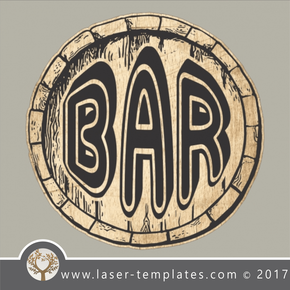 Bar sign template, online vector design store for laser cut and ...