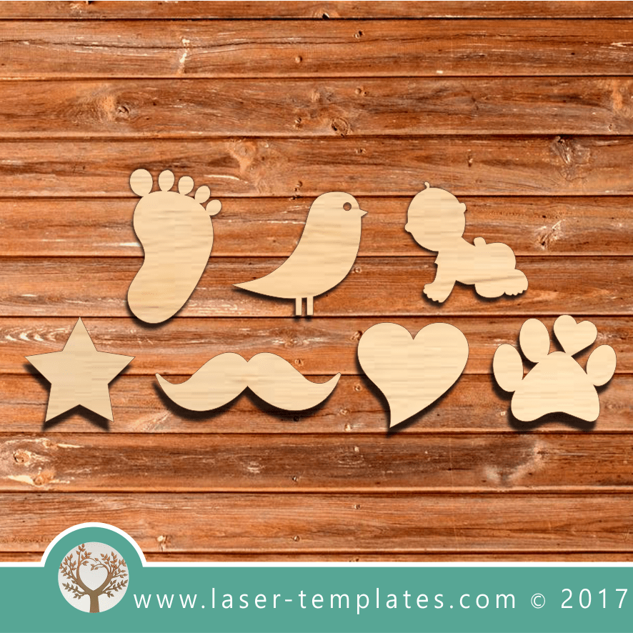 Laser Cut Basic Shapes Set Template, Download Vector Designs Online ...