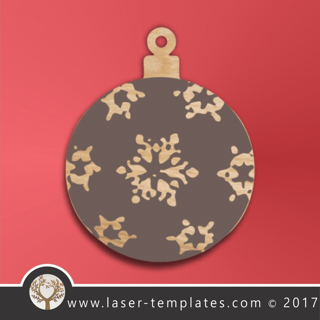 Bauble laser cut template. Online pattern, design store – Laser Ready ...