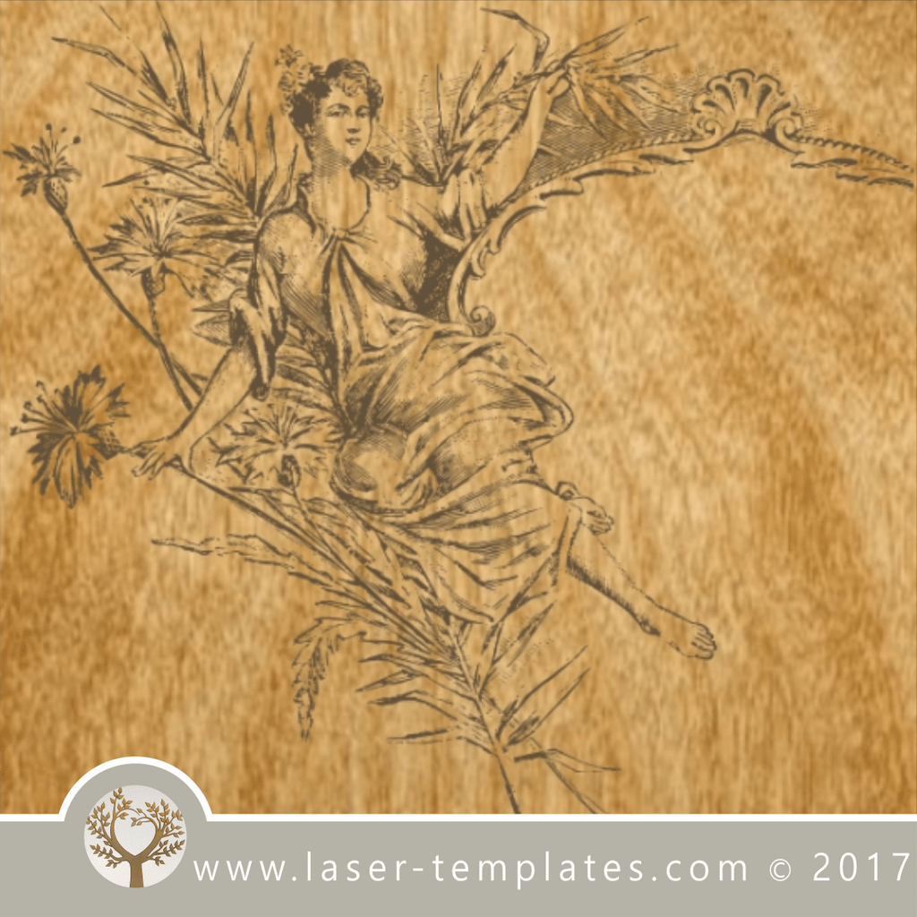 Beautiful Woman laser cut template download vector designs – Laser ...