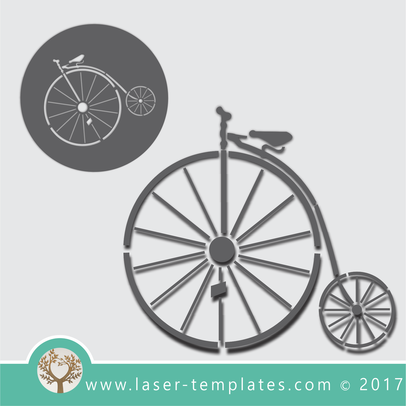 Bicycle Stencil laser cut template, download vector designs – Laser ...