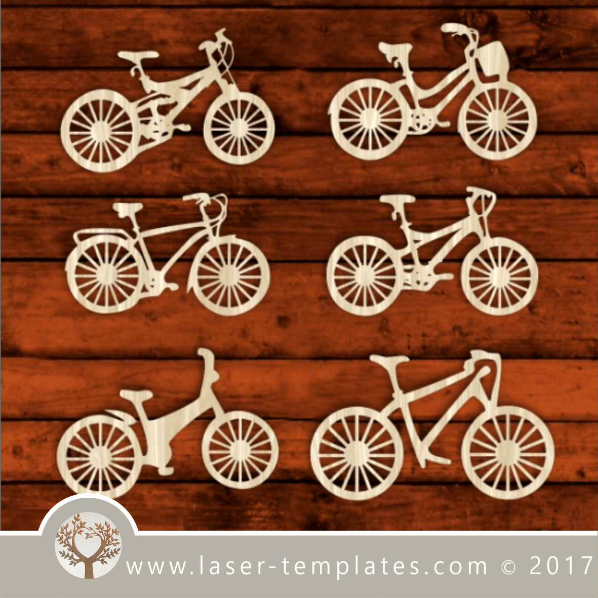 Classic bike, bicycle laser cut template, pattern, design. Free vector ...