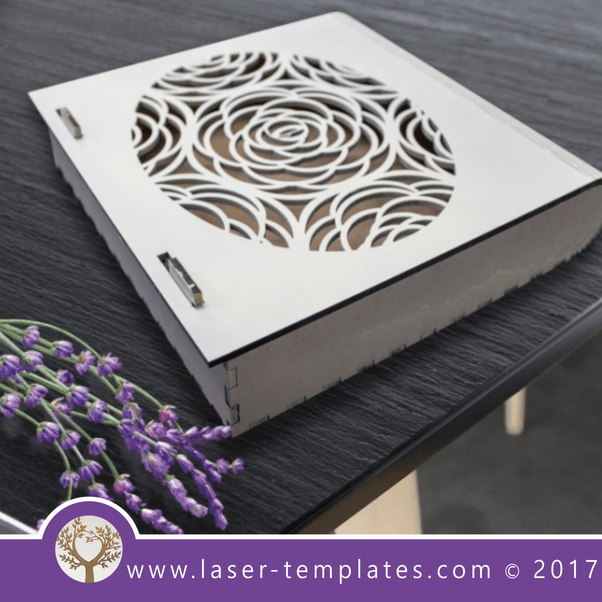 Rose wooden box template, laser cut online design store – Laser Ready ...