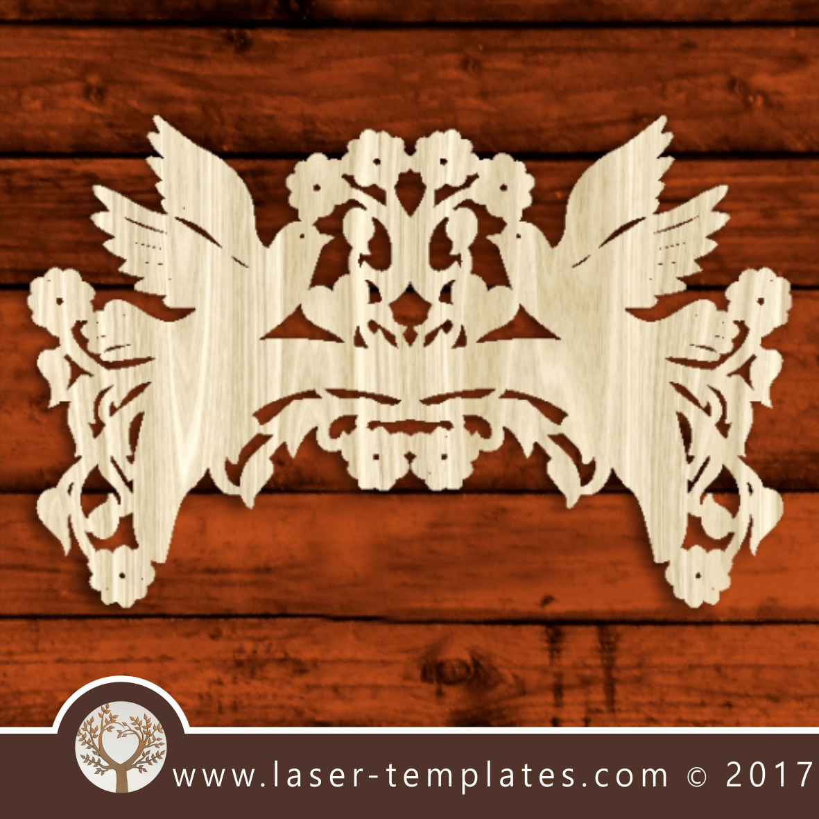 Bird and flower template laser cut download design store. – Laser Ready ...