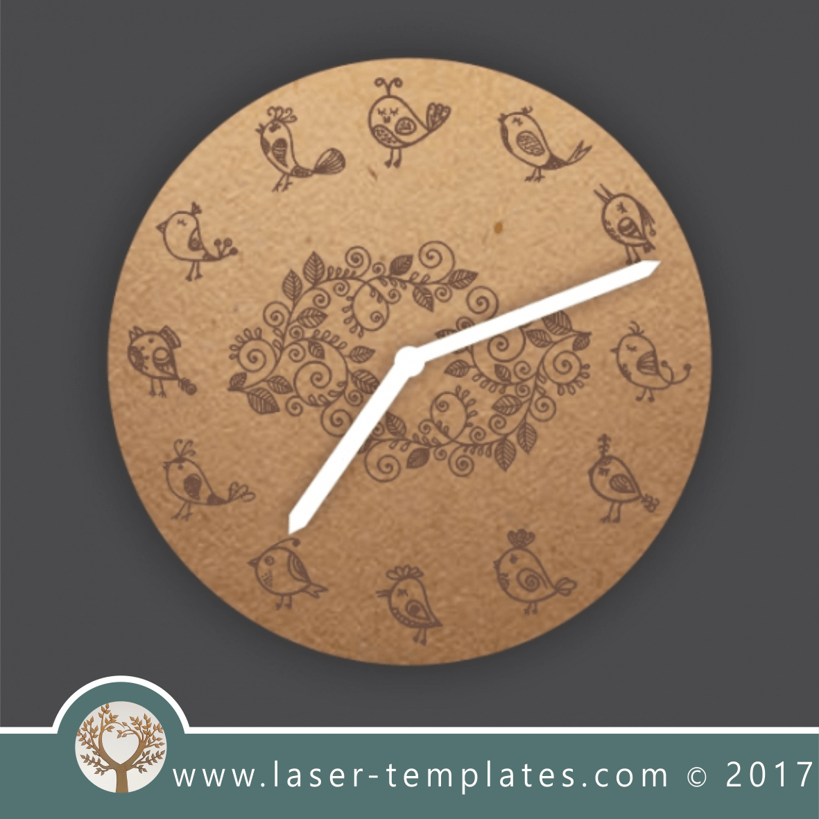 Laser cut wall clock / coaster templates, buy online now, free vector ...