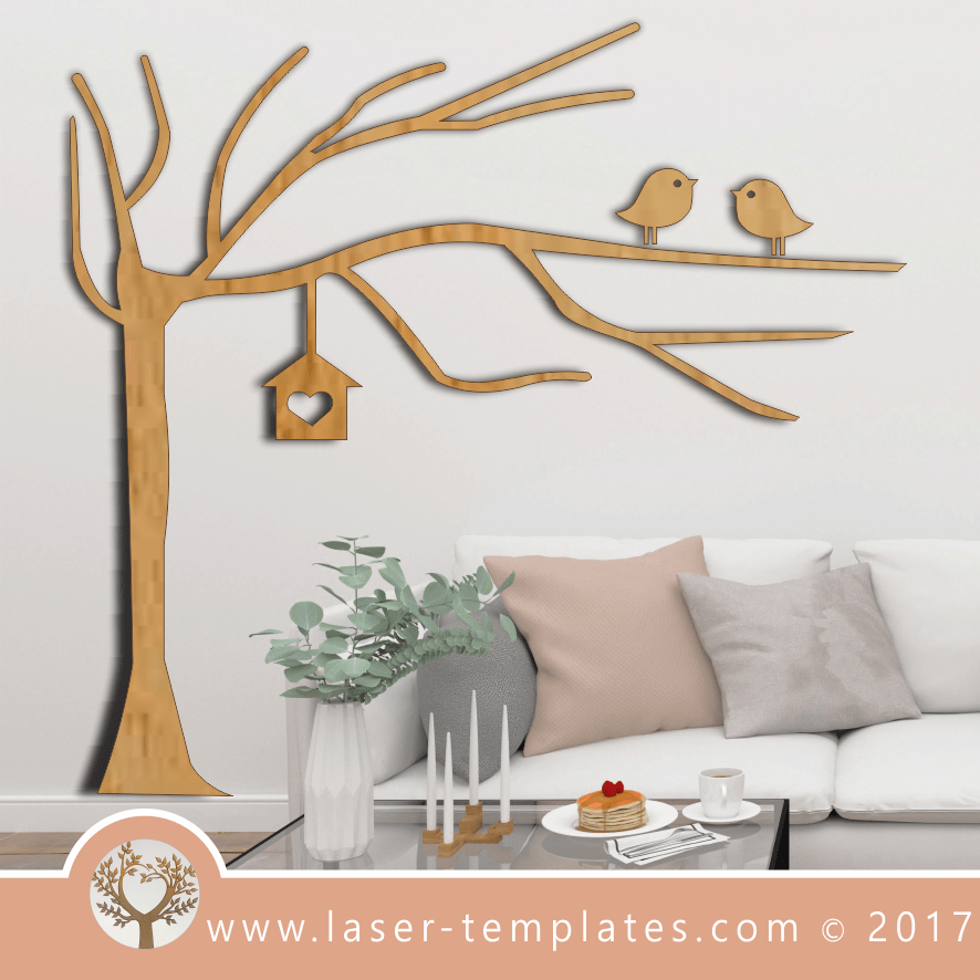 Birds on Tree – Laser Ready Templates