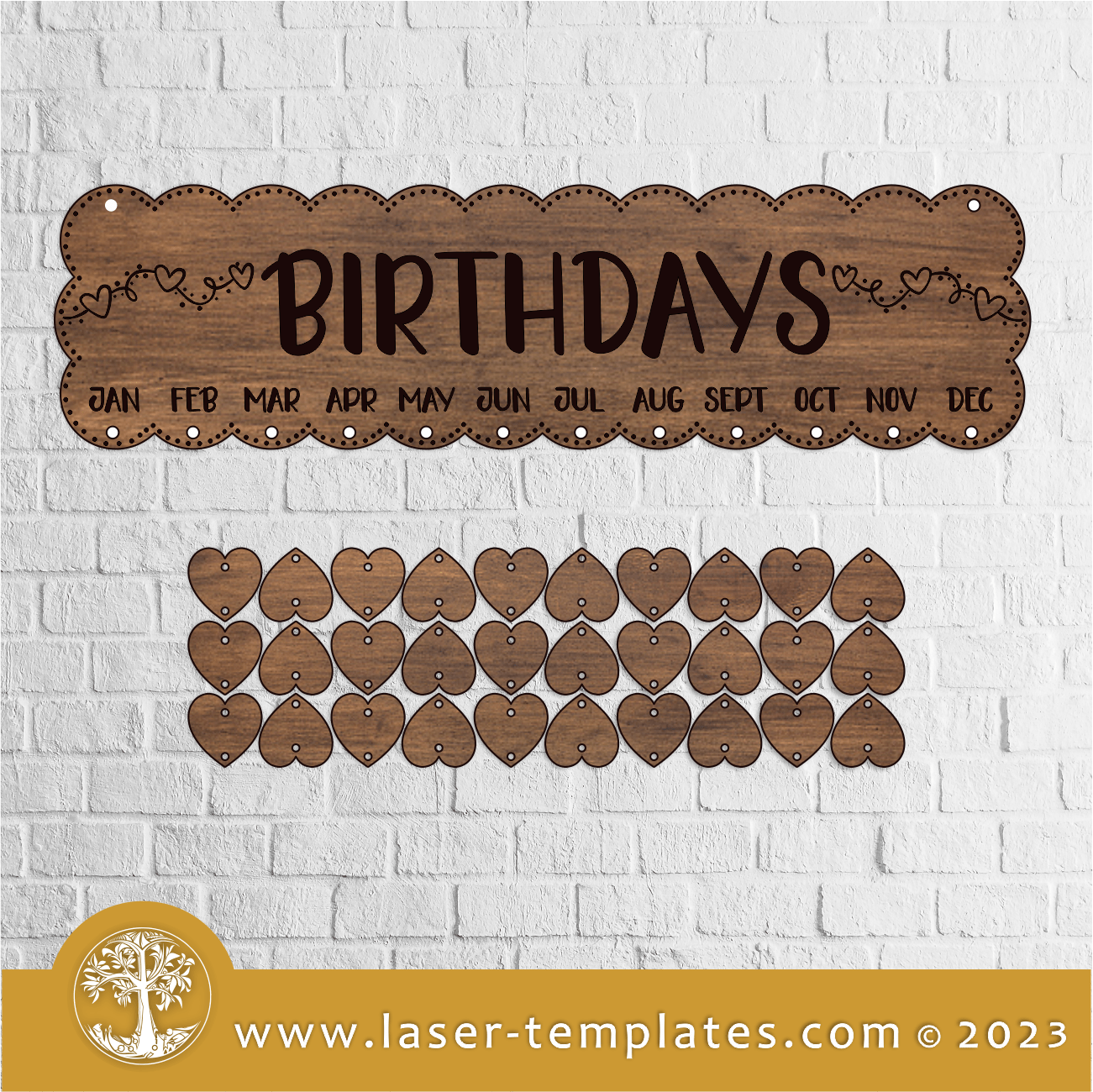 Birthday Calendar – Laser Ready Templates