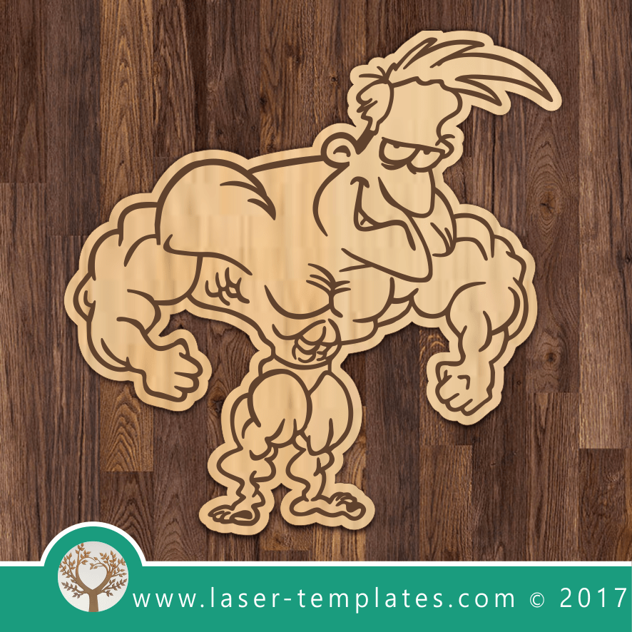 Bodybuilder cut and Engraving laser template, download vector designs ...