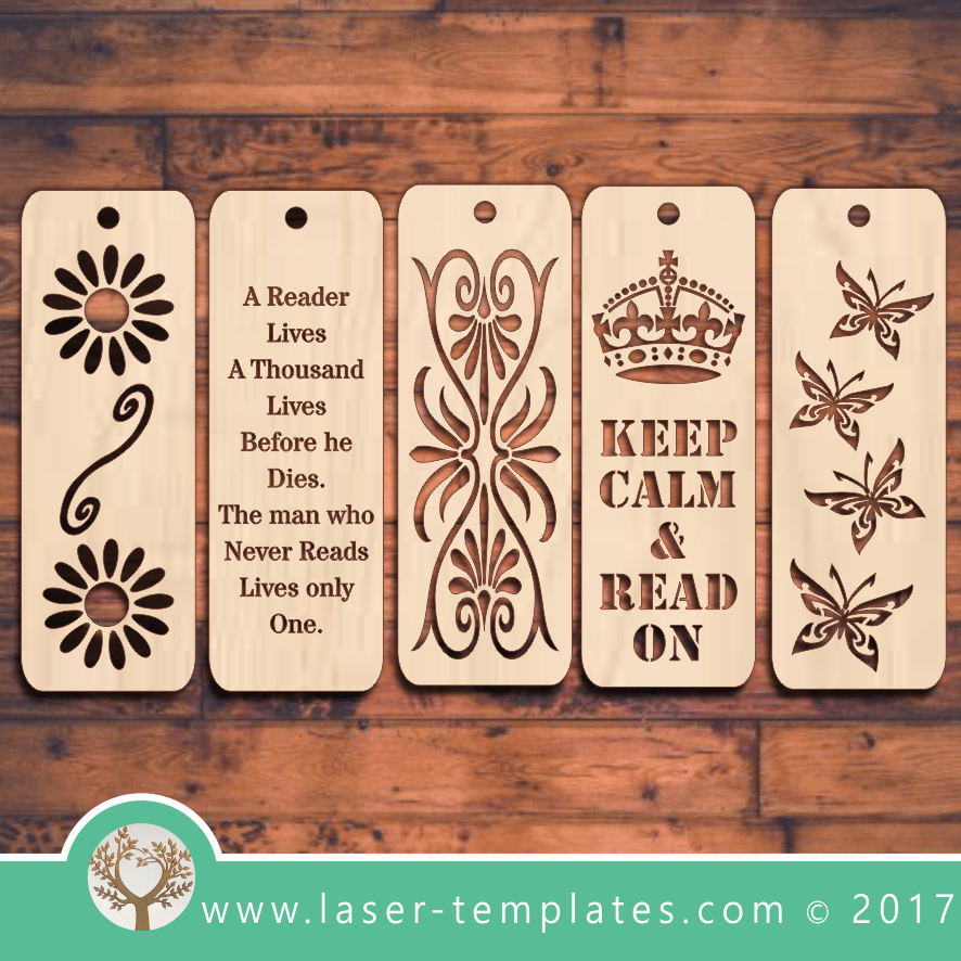 Laser cut Bookmark templates, download vector design patterns. – Laser ...