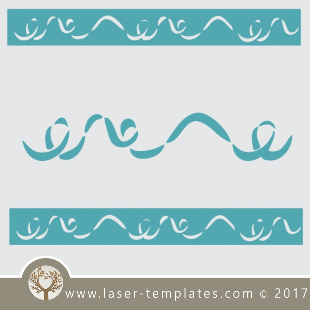 Border stencil string design, online template store, Buy vector ...
