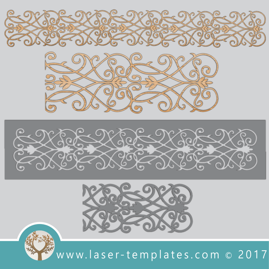 Borders pattern laser cut template. Download Vector drawing – Laser ...
