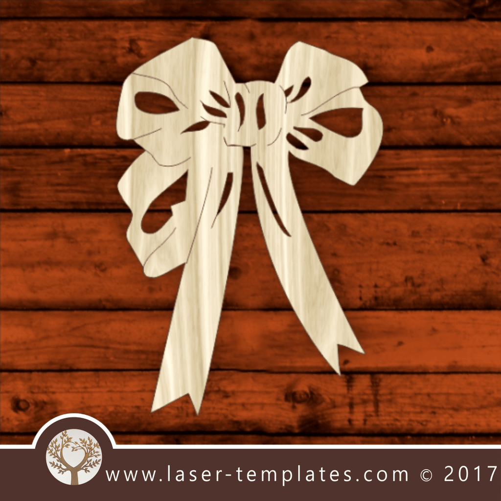 Bow template, online vector design store for laser cut templates ...