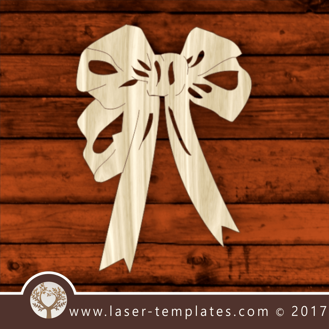 Bow template, online vector design store for laser cut templates ...