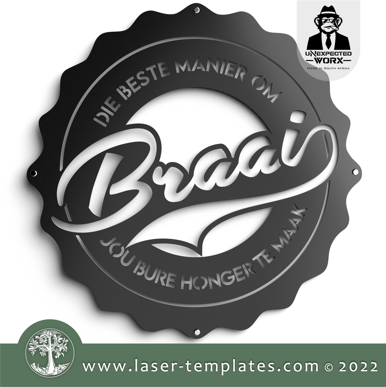 Braai Wall Art Afrikaans – Laser Ready Templates