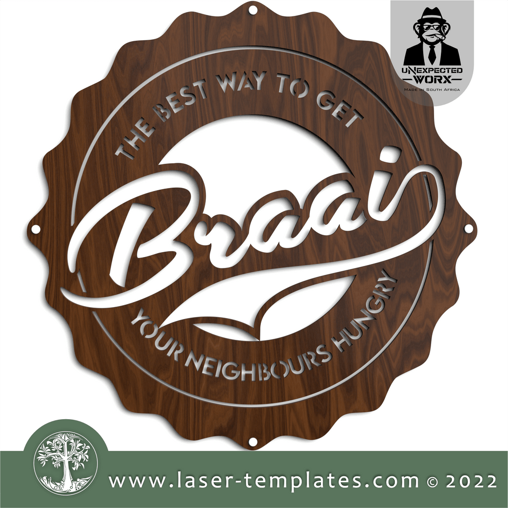 Braai Wall Art – Laser Ready Templates