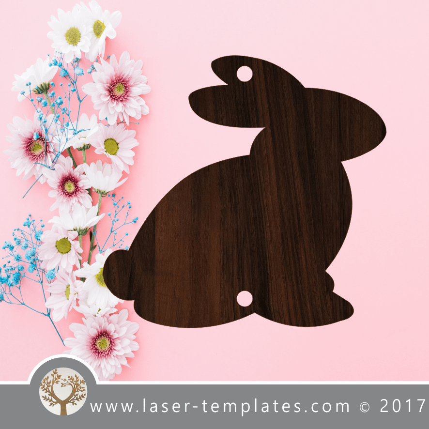Laser Cut Bunny Key Chain Template, Download Laser Ready Vectors ...