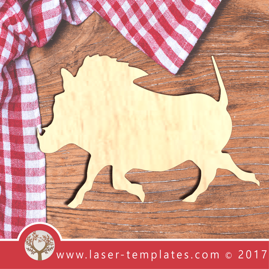 Laser Cut Bushpig 2 Template, Download Laser Ready Vector Designs ...
