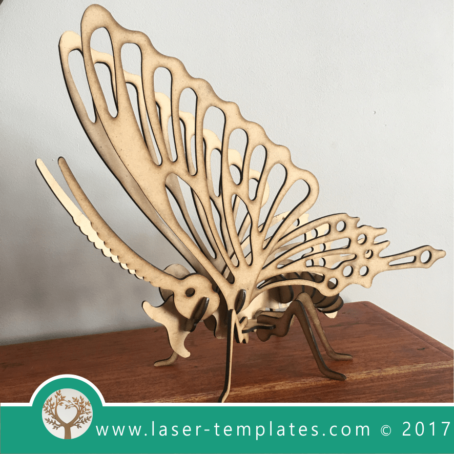 3d laser cut Butterfly Model. Download vector design – Laser Ready ...