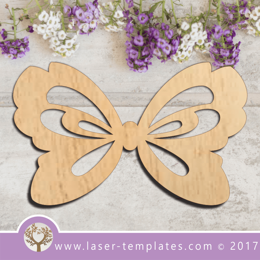 Laser Cut Butterfly Flat Template, Download Vector Designs Online ...