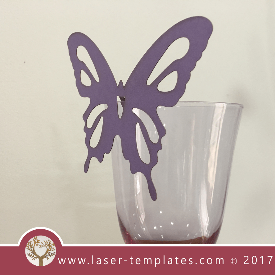 Laser Cut Butterfly Glass Tag Template, Download Vector Designs ...