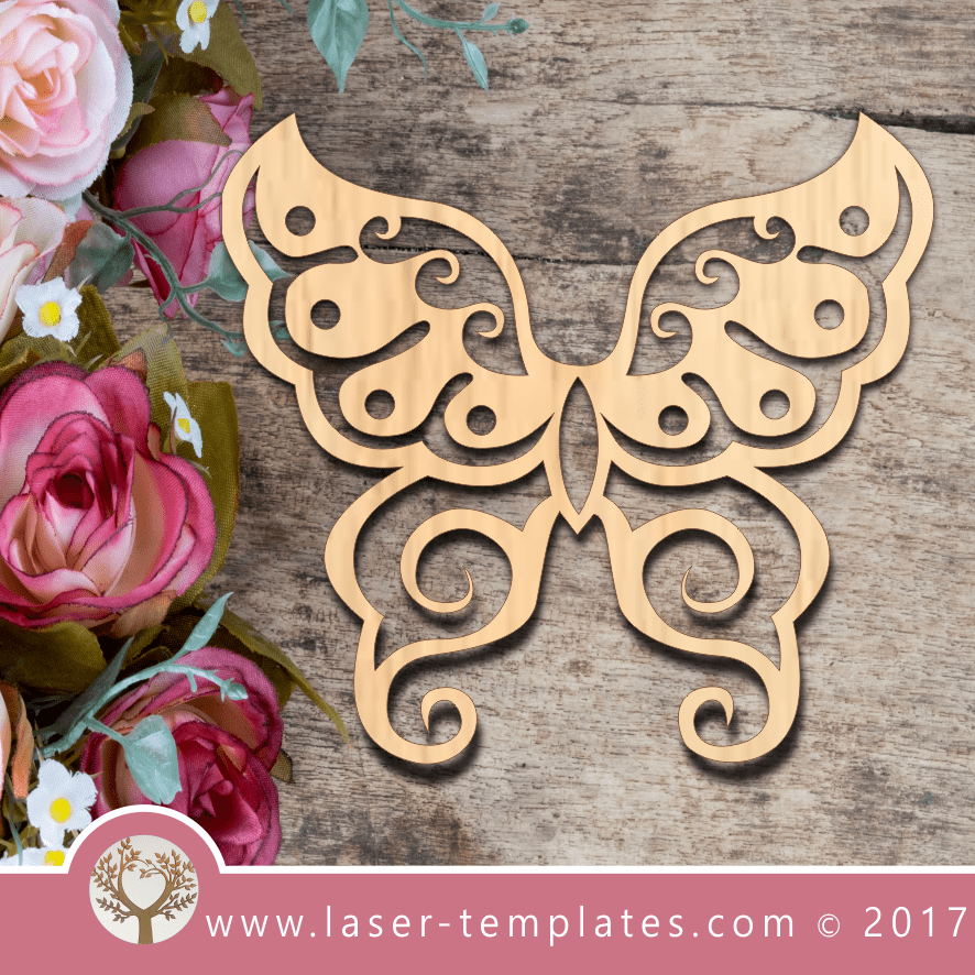 Laser Cut Butterfly Template, Download Laser Ready Vector Designs ...
