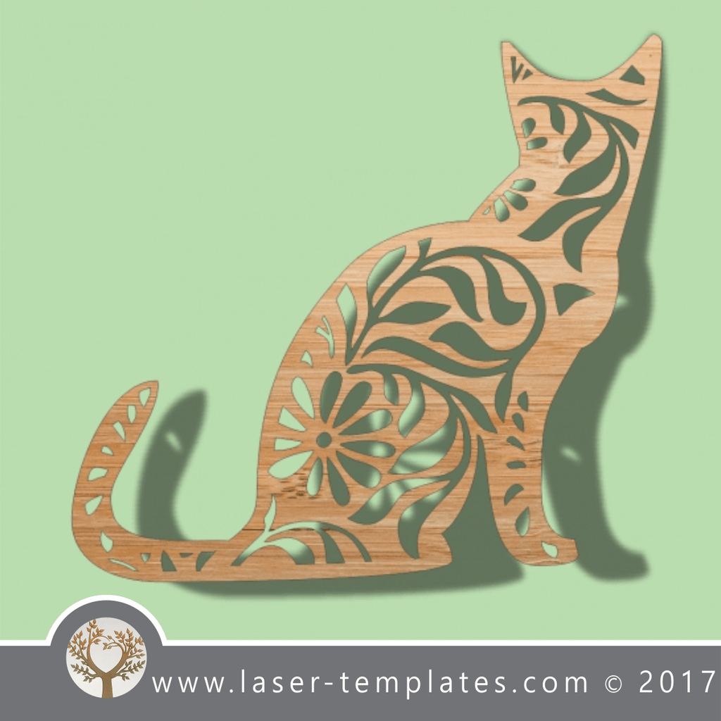 Cat template, online laser cut design store. Download Vector patterns ...