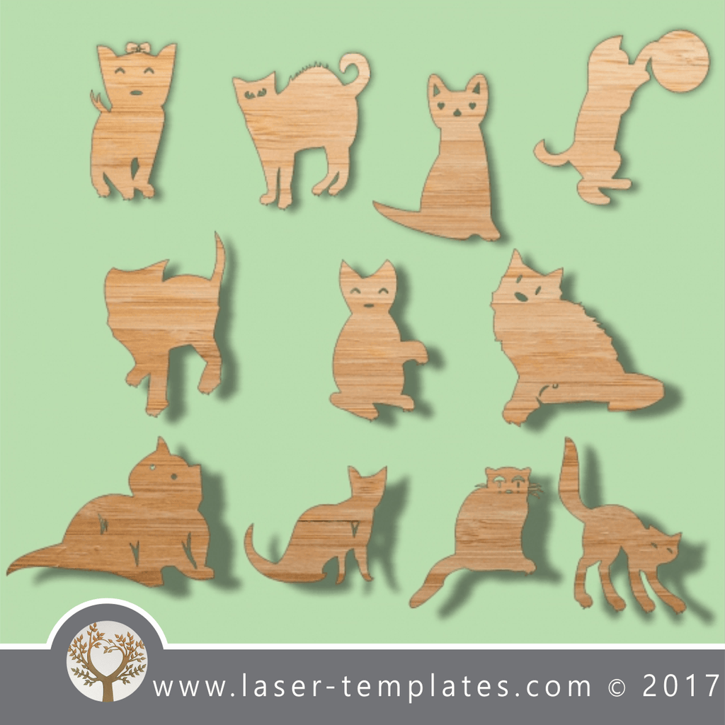 Cat templates, online laser cut design store. Download Vector patterns ...