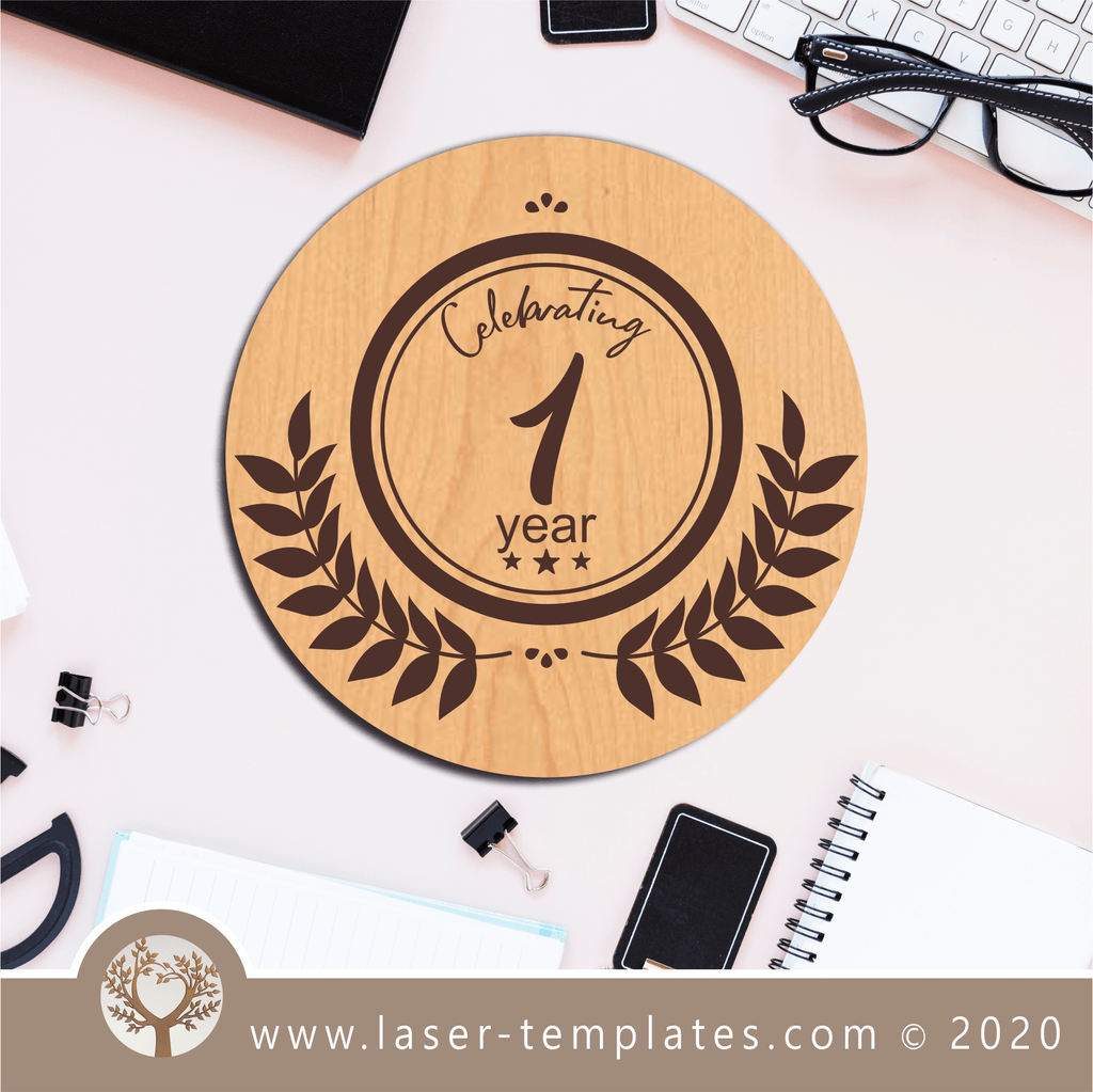 Laser Ready Celebrating 1 Year Set Vector File – Laser Ready Templates