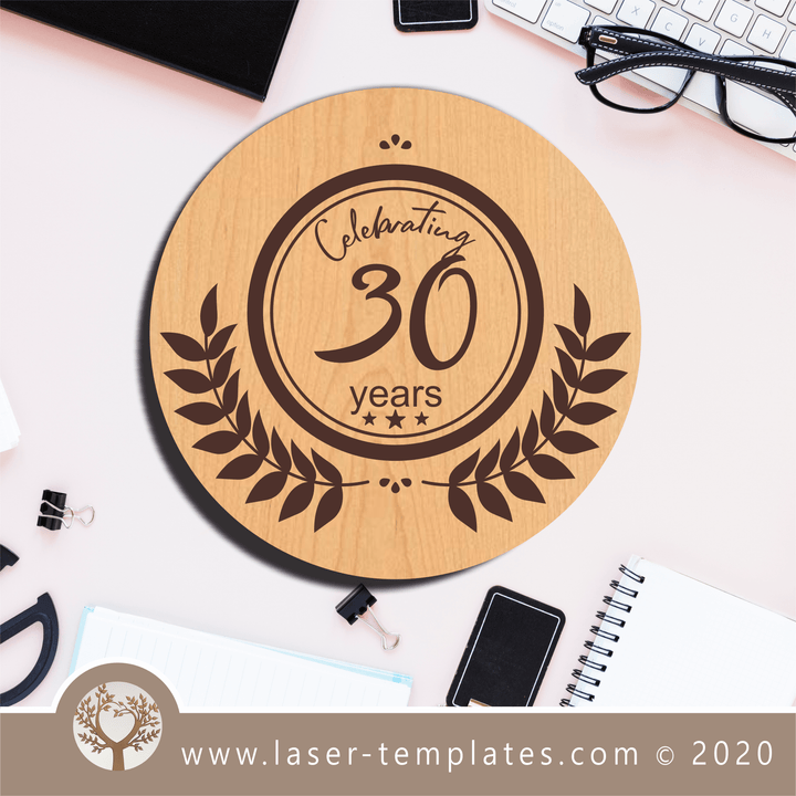 Laser Ready Celebrating 30 Years Set Vector File – Laser Ready Templates