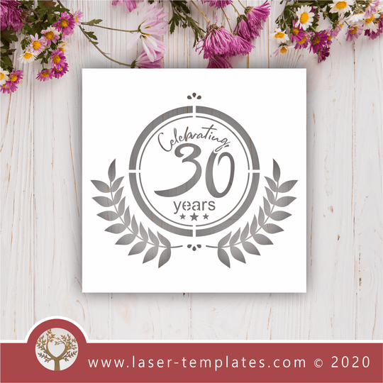 Laser Ready Celebrating 30 Years Set Vector File – Laser Ready Templates