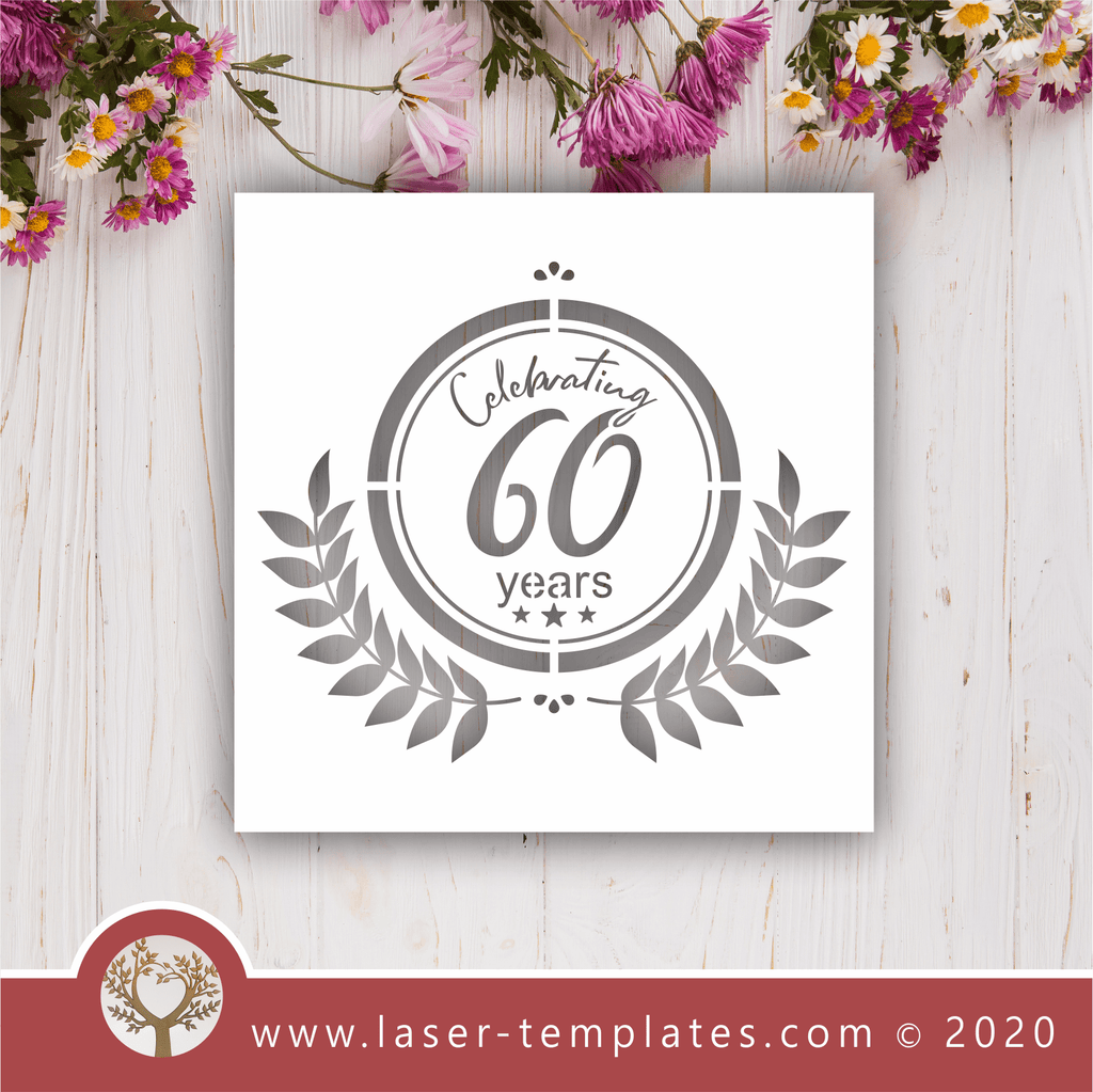 Laser Ready Celebrating 60 Years Set Vector File – Laser Ready Templates