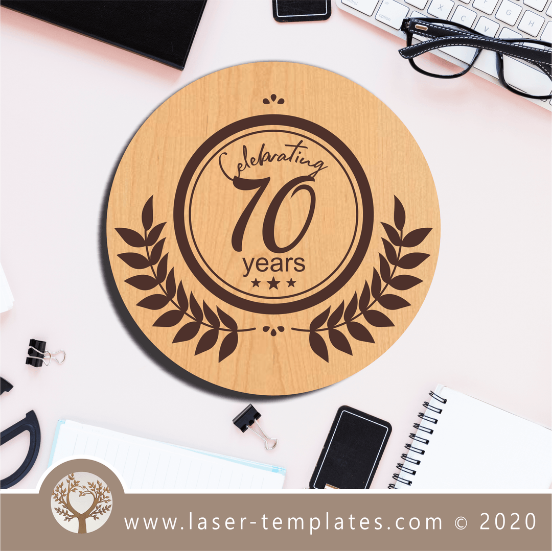 Laser Ready Celebrating 70 Years Set Vector File – Laser Ready Templates