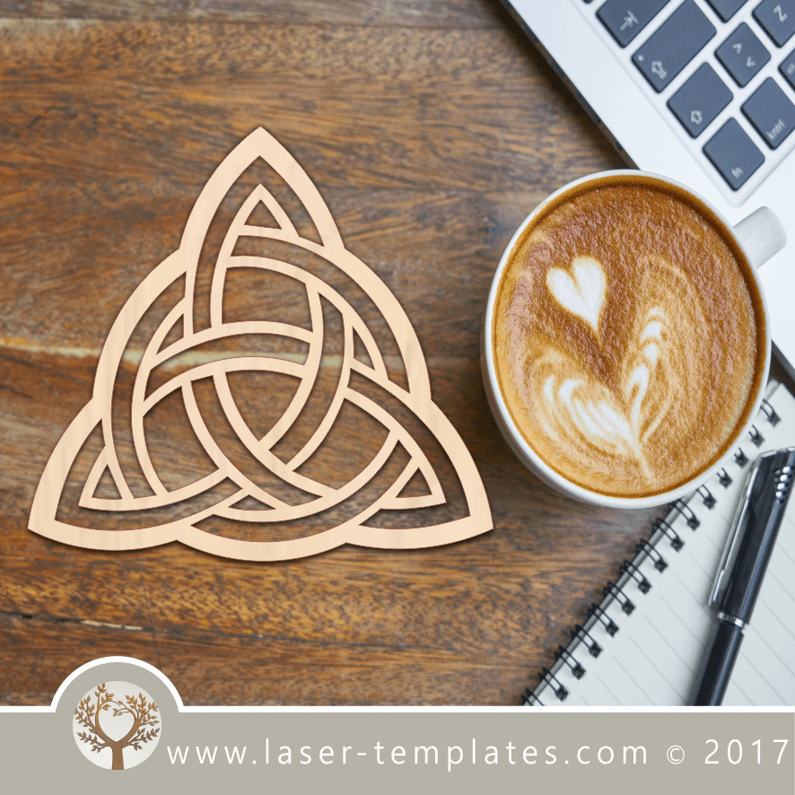 Celtic Coaster pattern laser cut template, download vector designs ...