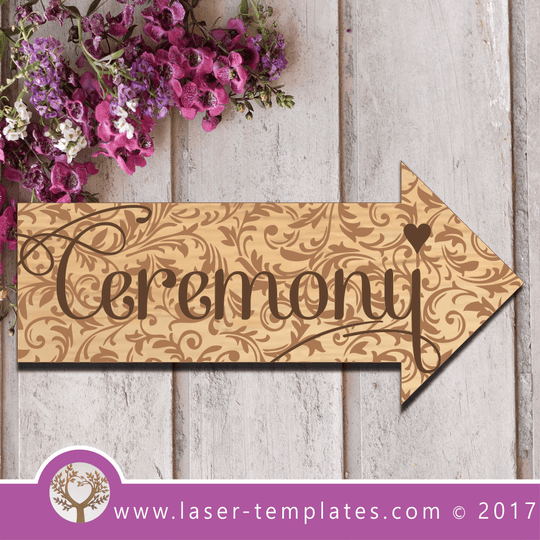 Laser Cut Ceremony Sign Template, Download Vector Designs Online ...