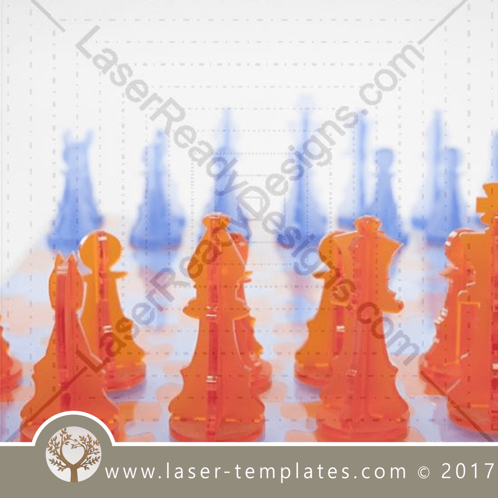 Laser cut Chess Set template, download designs pattern – Laser Ready ...