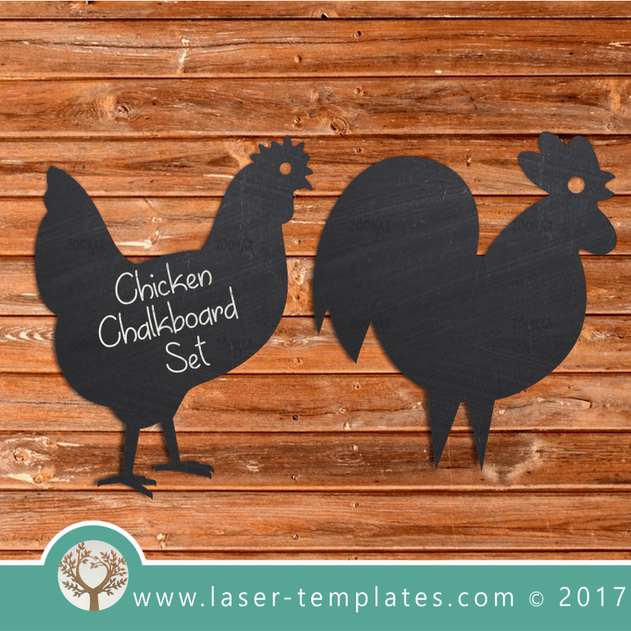 Laser Cut Chicken Chalkboard Template, Download Vector Designs Online ...