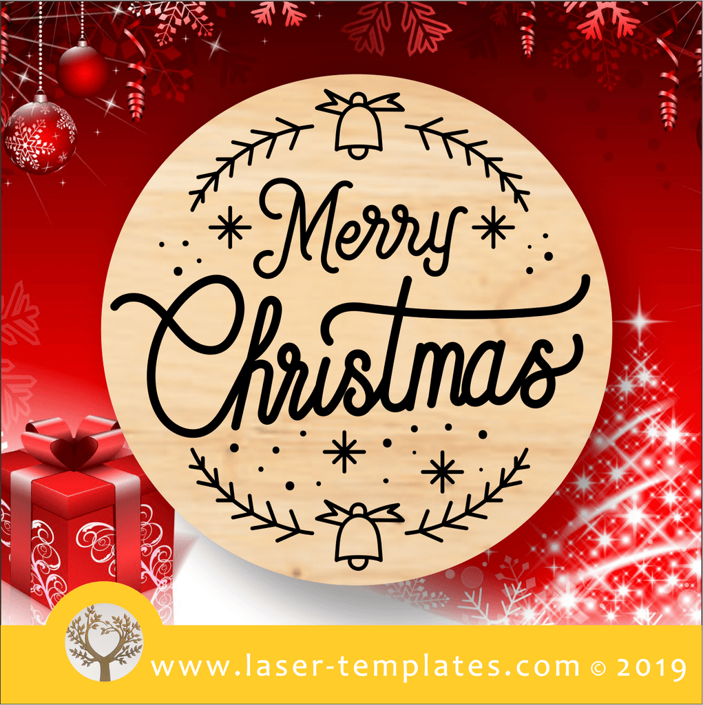 Laser cut template for Christmas Sign 6 – Laser Ready Templates