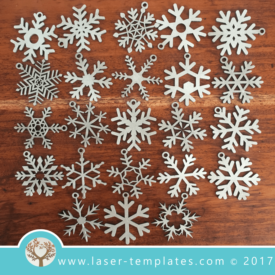 Laser Cut Christmas Snowflakes decorations – Laser Ready Templates