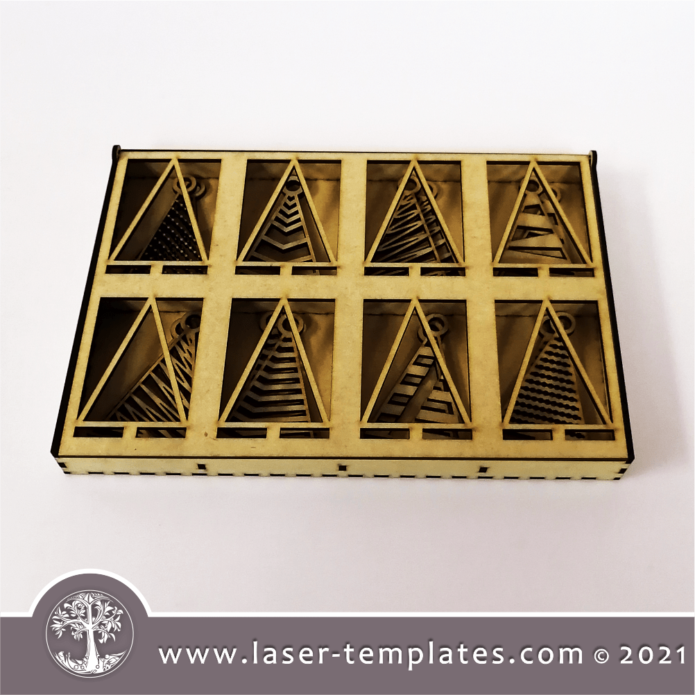Laser cut template for Christmas Tree Ornament Box 2 – Laser Ready ...