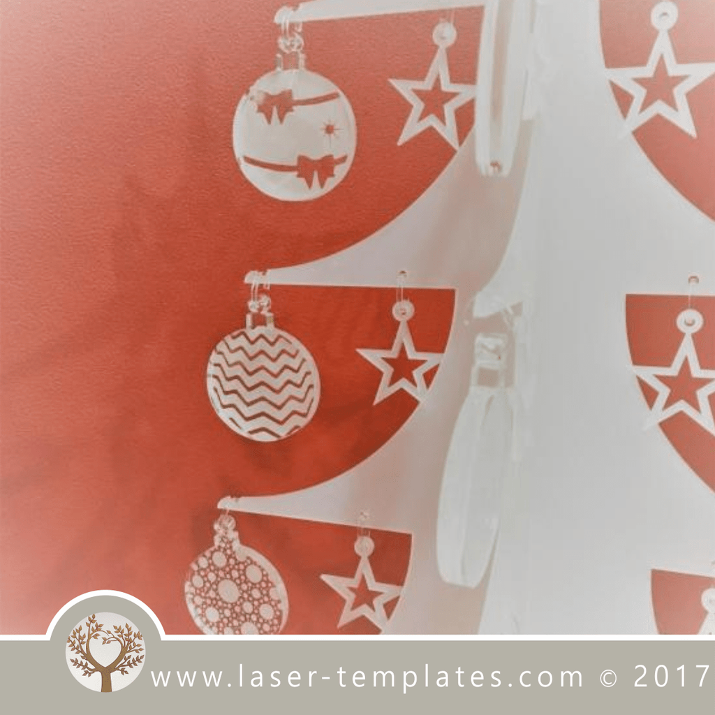 Christmas Laser cut tree template. Online 3d vector design download ...