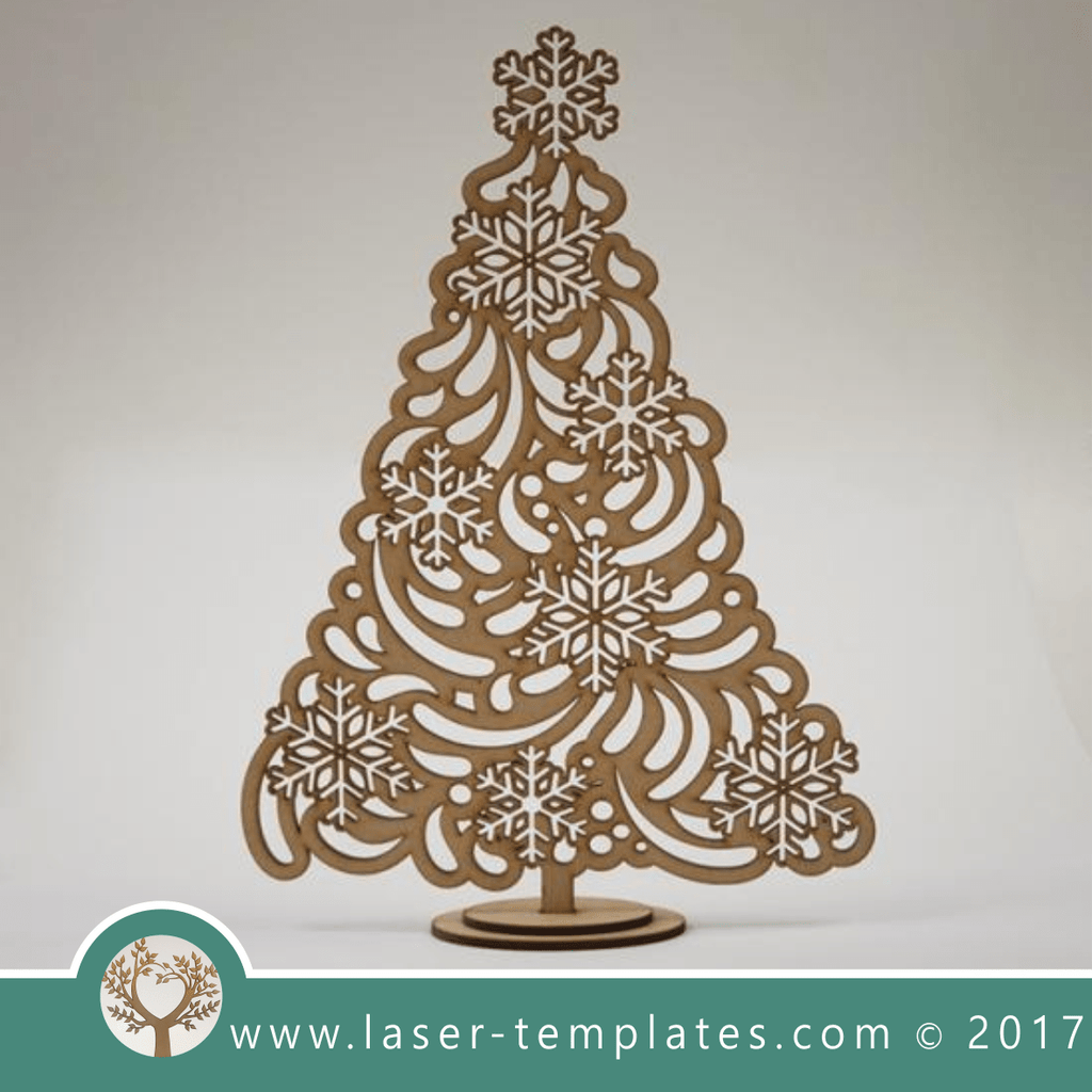 Christmas Laser cut tree template. Online 3d vector design download ...