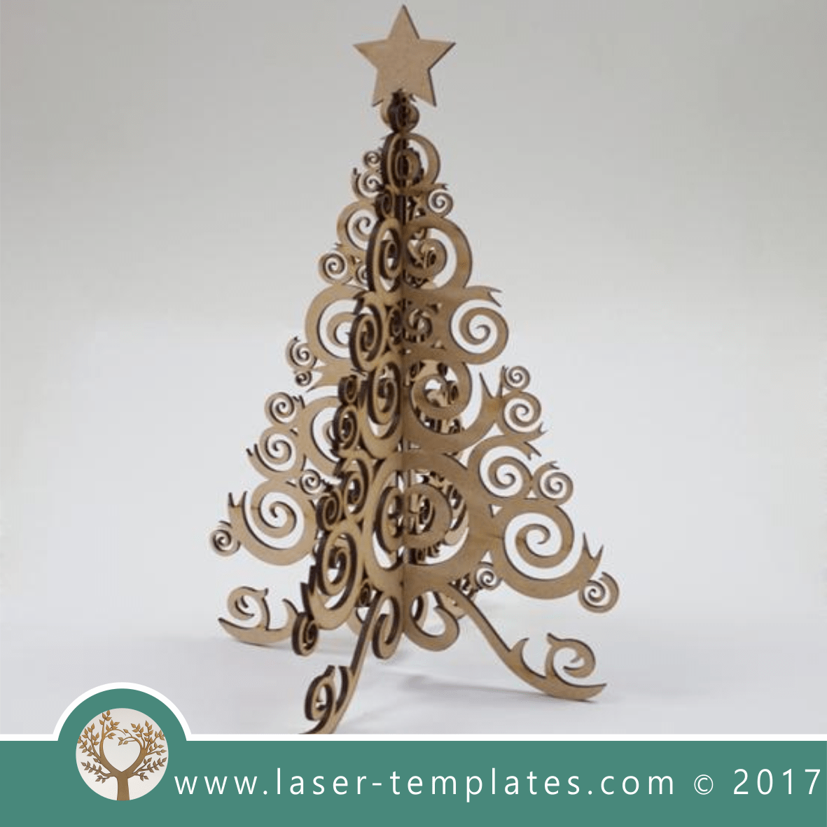 Christmas Laser cut tree template. Online 3d vector design download ...